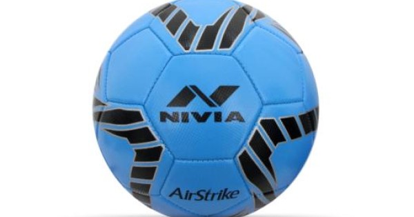 NIVIA AIRSTRIKE SYNTHETIC FOOTBALL BALLS (SKY BLUE)